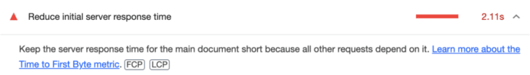 How to fix the "Reduce initial server response time" warning (TTFB)