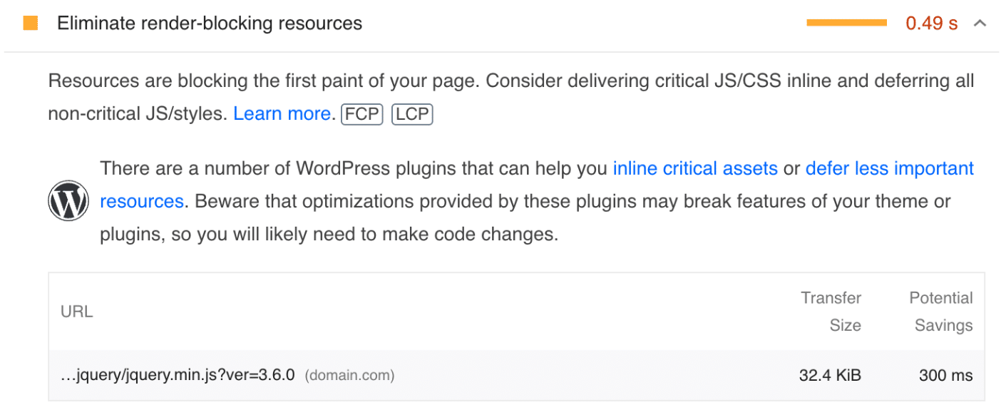 How to fix the "Eliminate render-blocking resources" warning (quick tips)