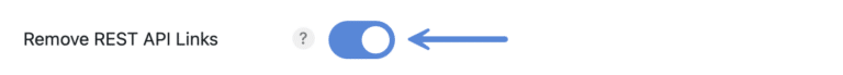 How to remove WordPress REST API links (one-click)